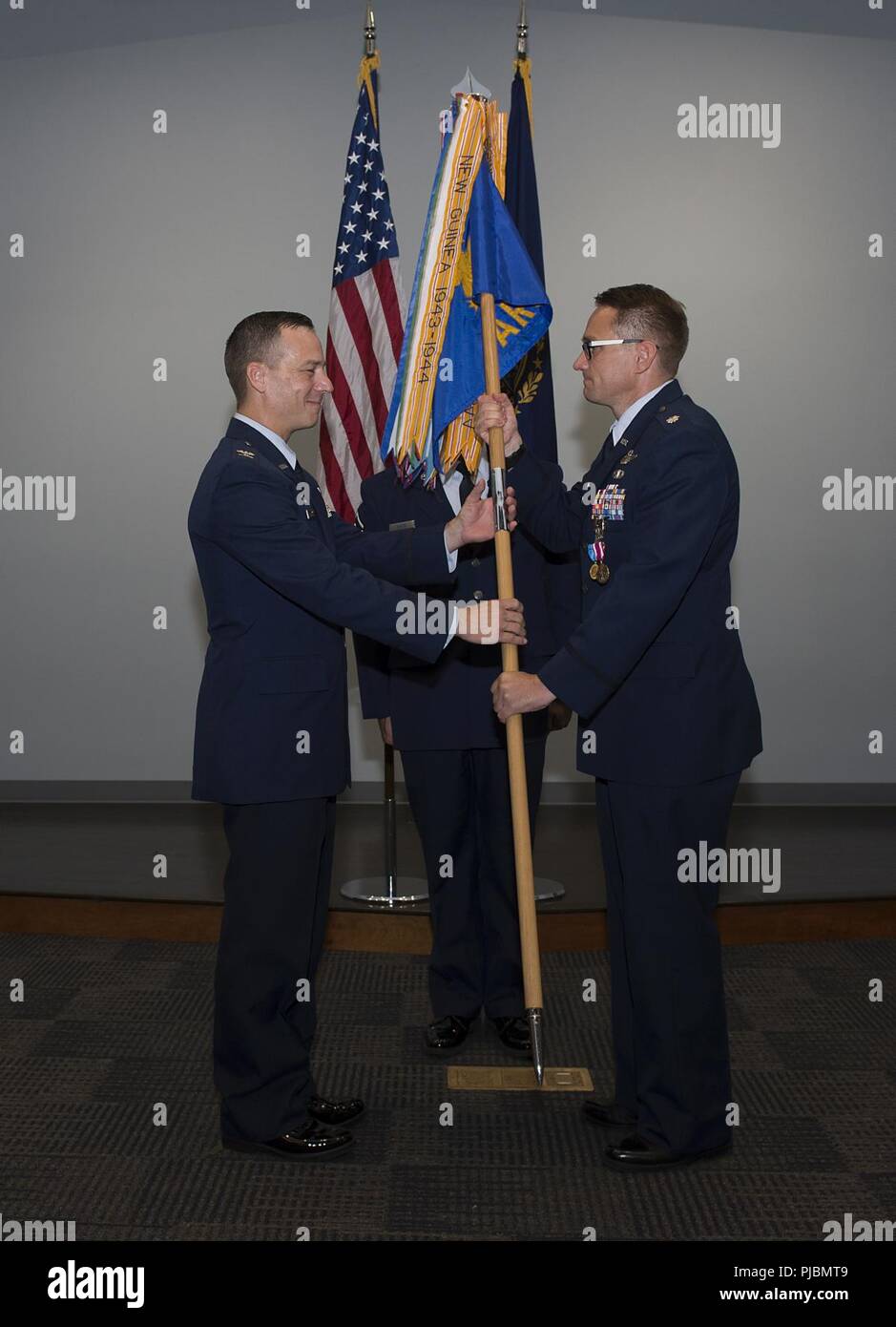 Lt. Col. Joshua J. Zaker, commander of the 64th Air Refueling Squadron ...