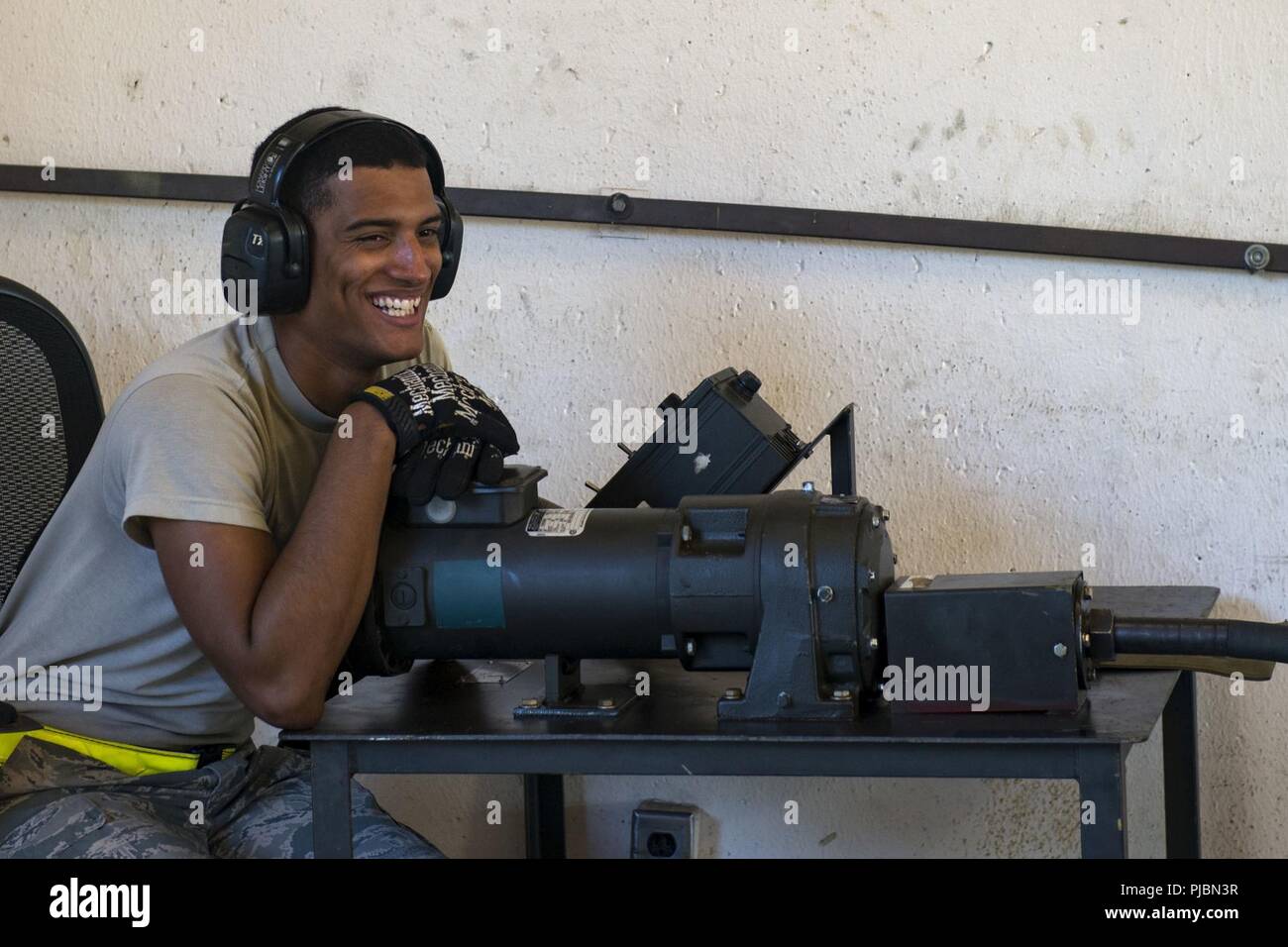 Senior Airman Skyler Hall, 23d Maintenance Squadron (MXS) crew chief ...
