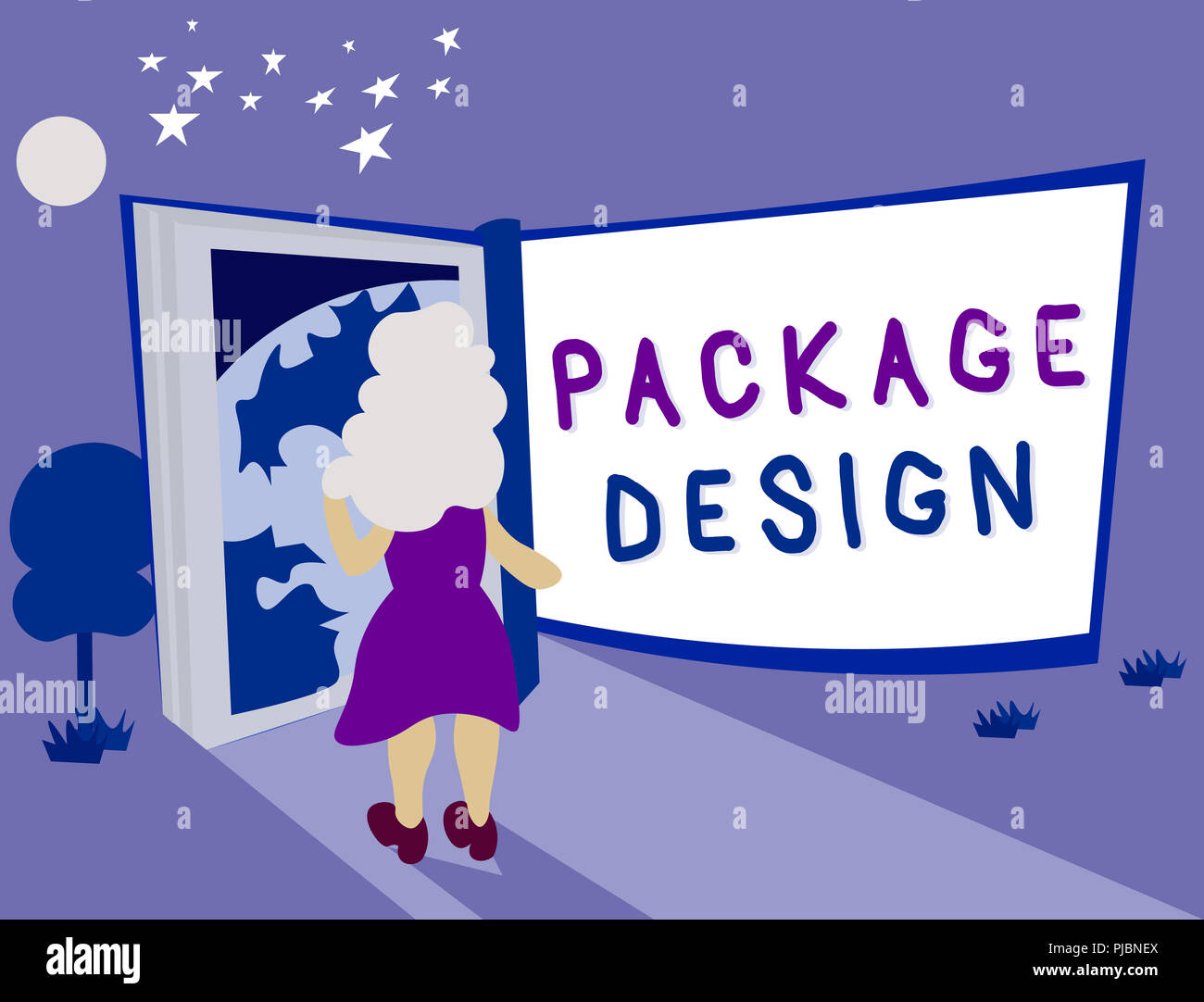 Text sign showing Package Design. Conceptual photo Strategy in creating ...