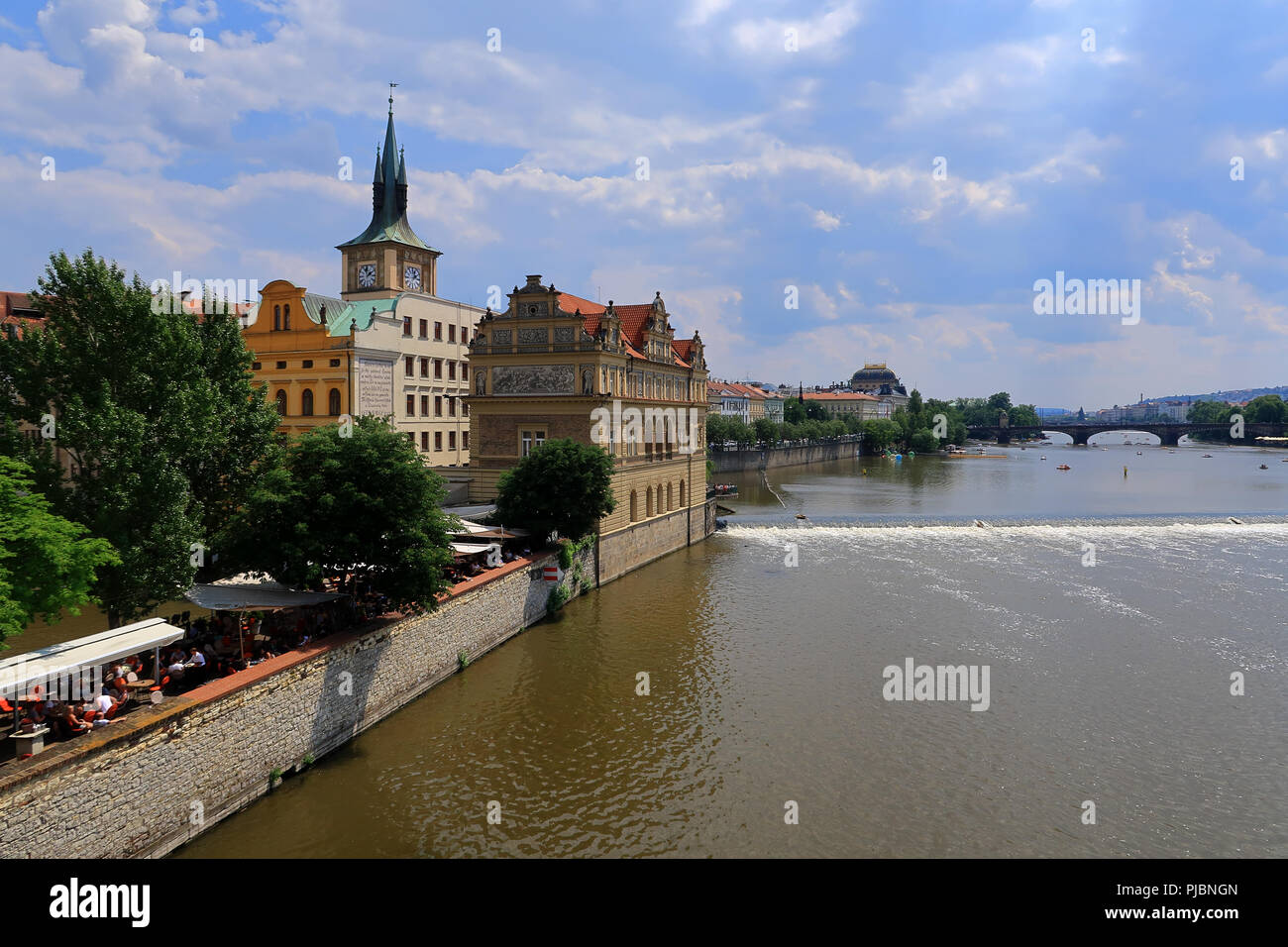 Scenic view along the Vltava River Stock Photo - Alamy