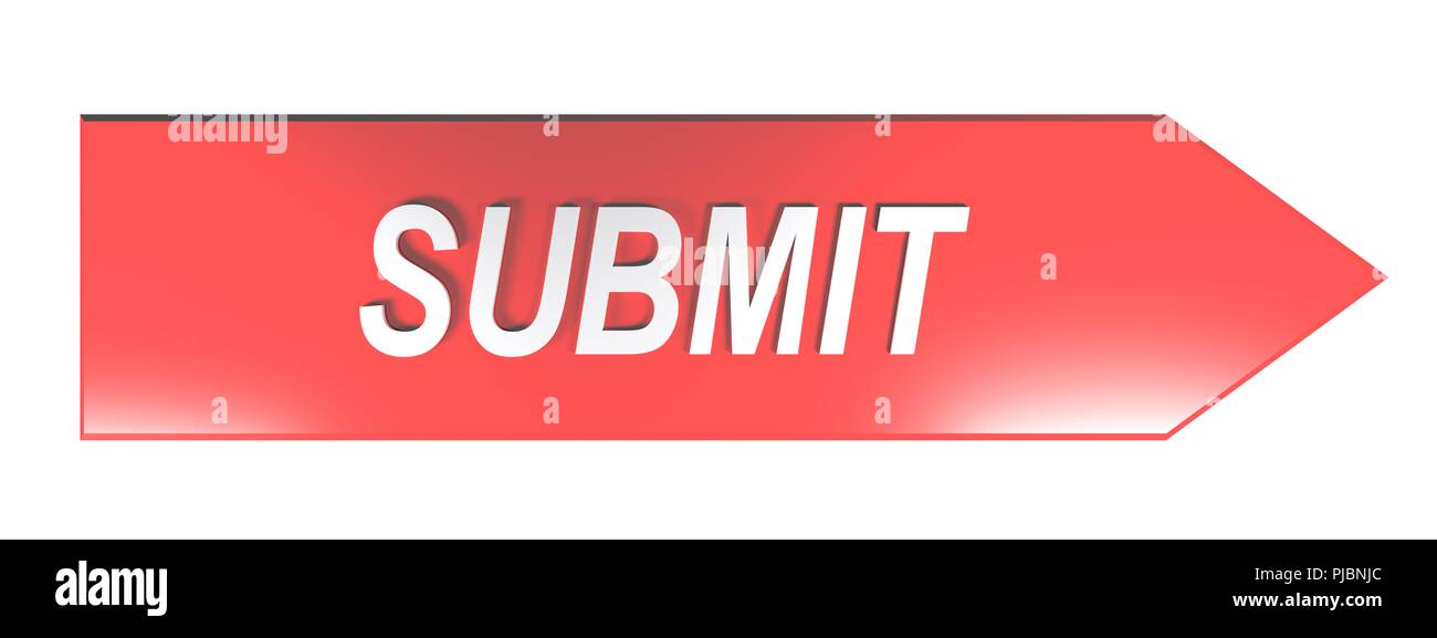 SUBMIT on red arrow - 3D rendering Stock Photo - Alamy