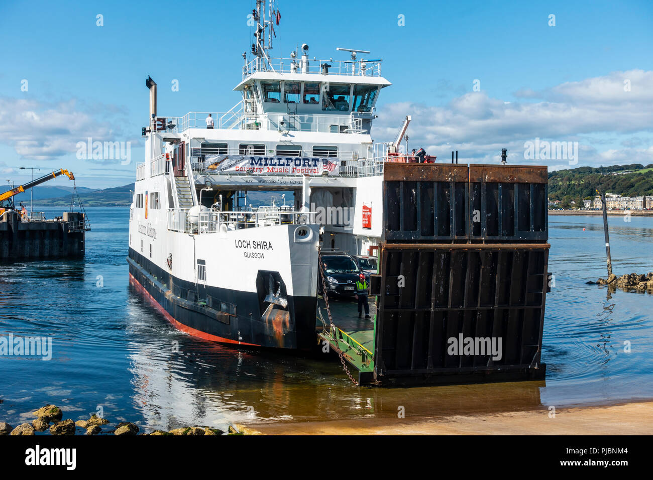 Car ferry lowering its car ramp hi-res stock photography and images - Alamy
