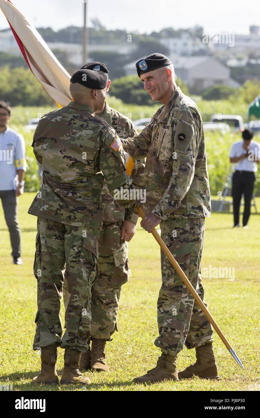 TORII STATION, OKINAWA, Japan – Maj. Gen. James F. Pasquarette passes ...
