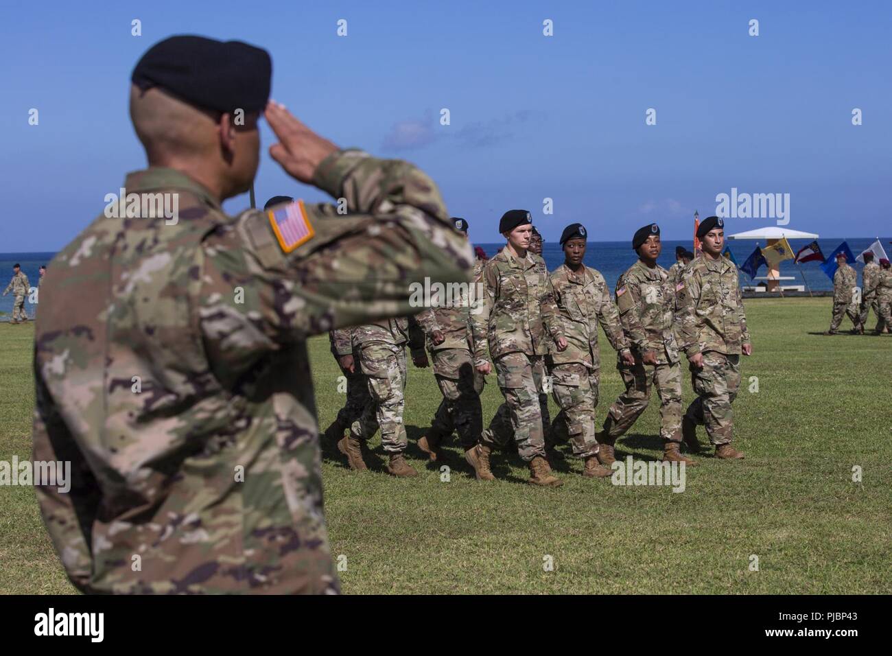 TORII STATION, OKINAWA, Japan – Col. Theodore O. White salutes during ...