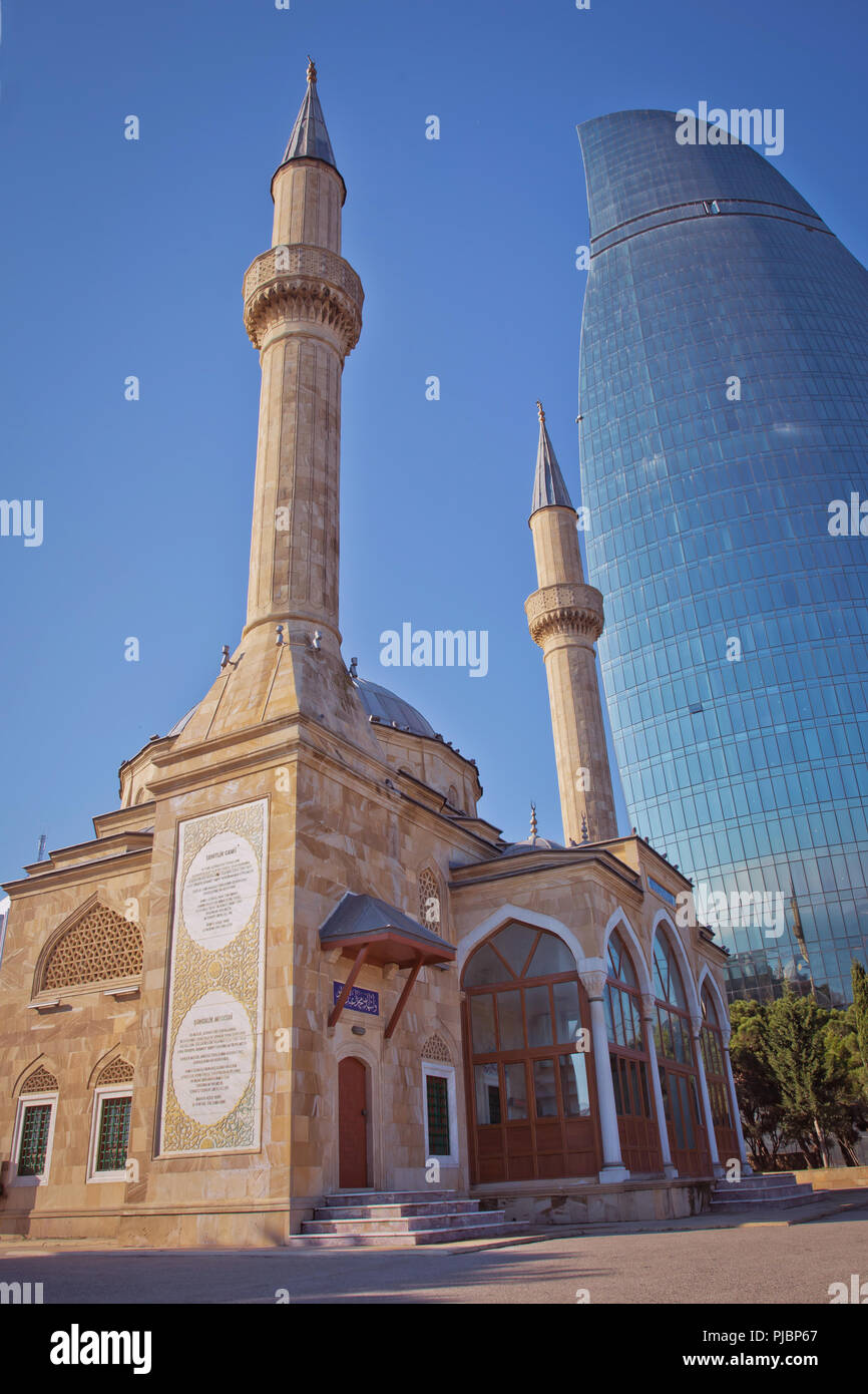Baku, Azerbaijan : The Mosque of the Martyrs or Turkish Mosque is a ...