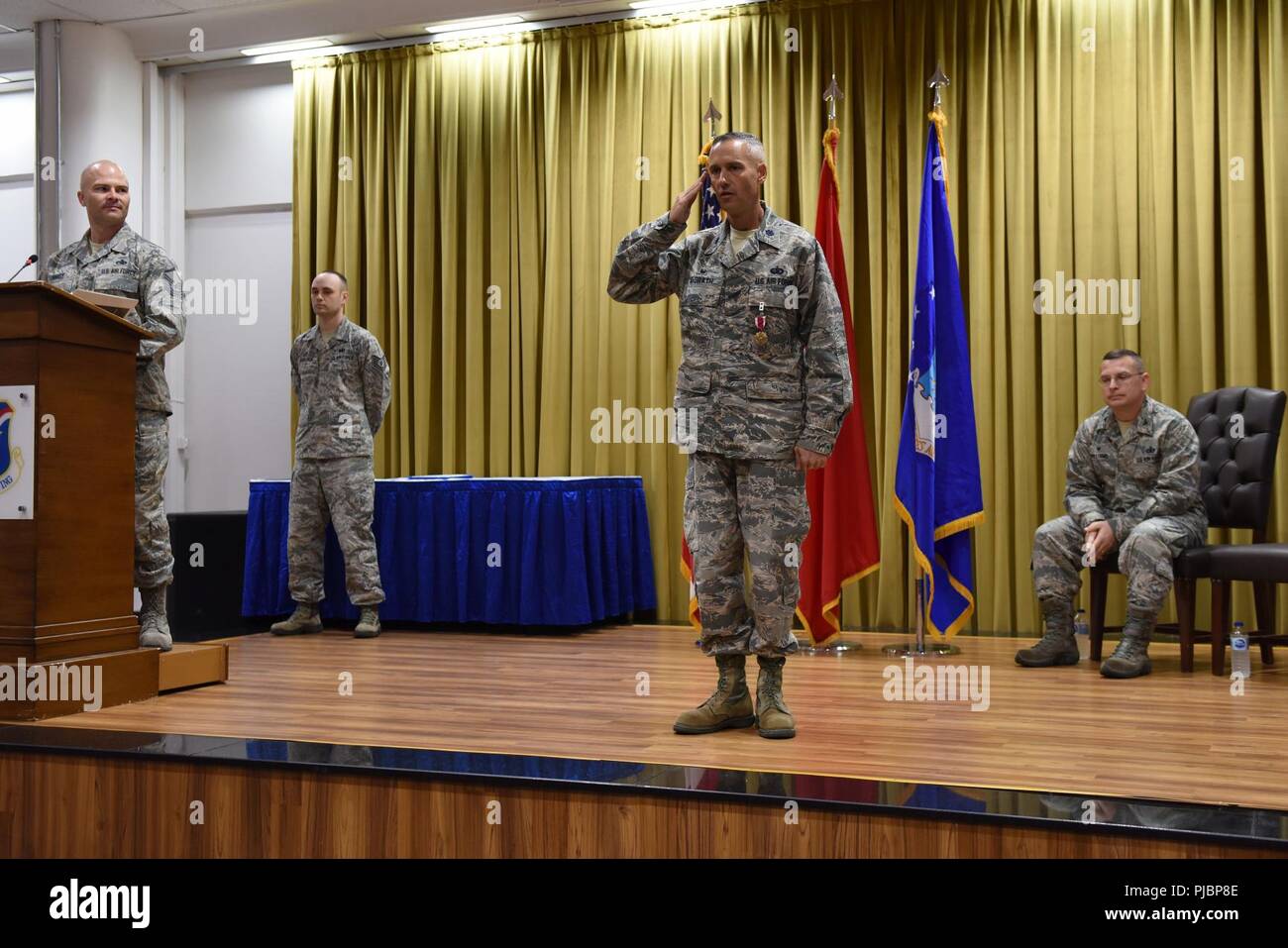 U.S. Air Force Lt. Col. Michael D. McGrath, outgoing 39th Force Support ...