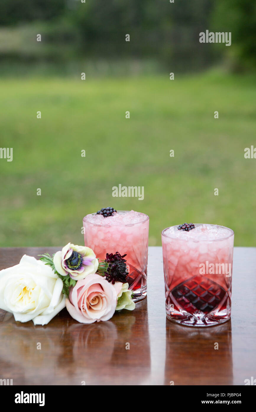 Black Berry Bramble Cocktail Stock Photo - Alamy