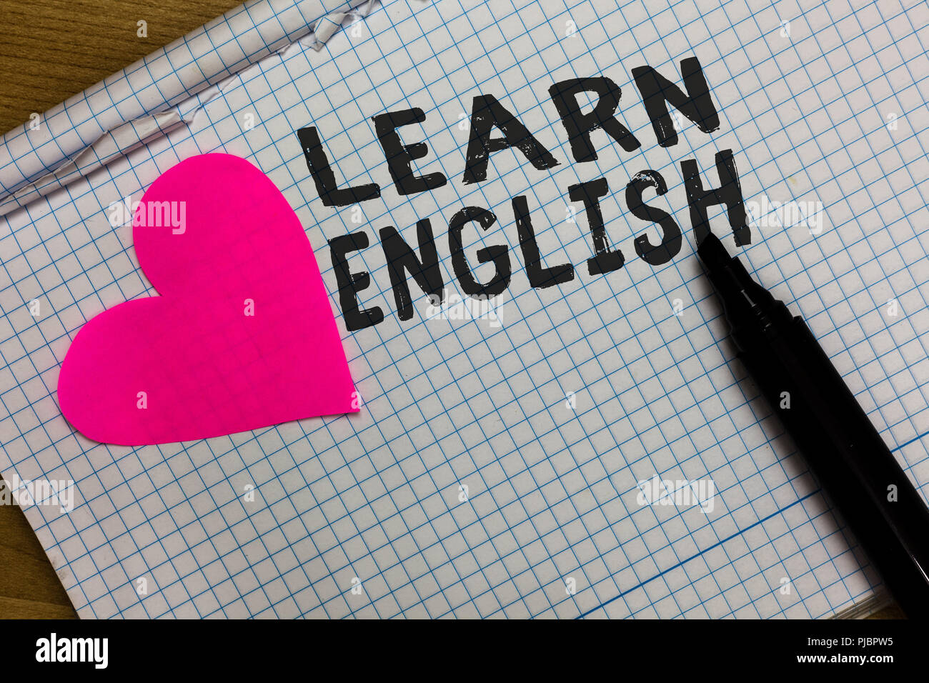 Text sign showing Learn English. Conceptual photo Universal Language ...