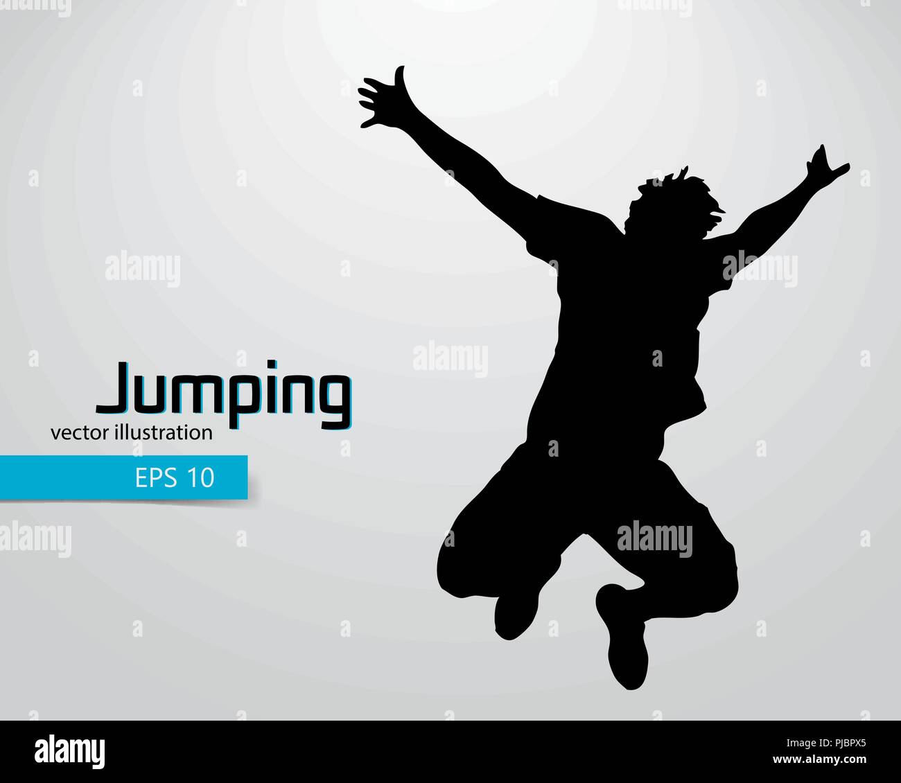 Female jumping on the run Stock Vector Images - Alamy