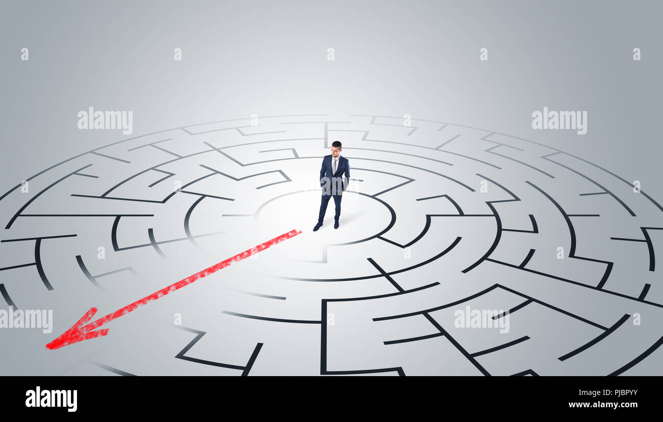 Straight through maze hi-res stock photography and images - Alamy