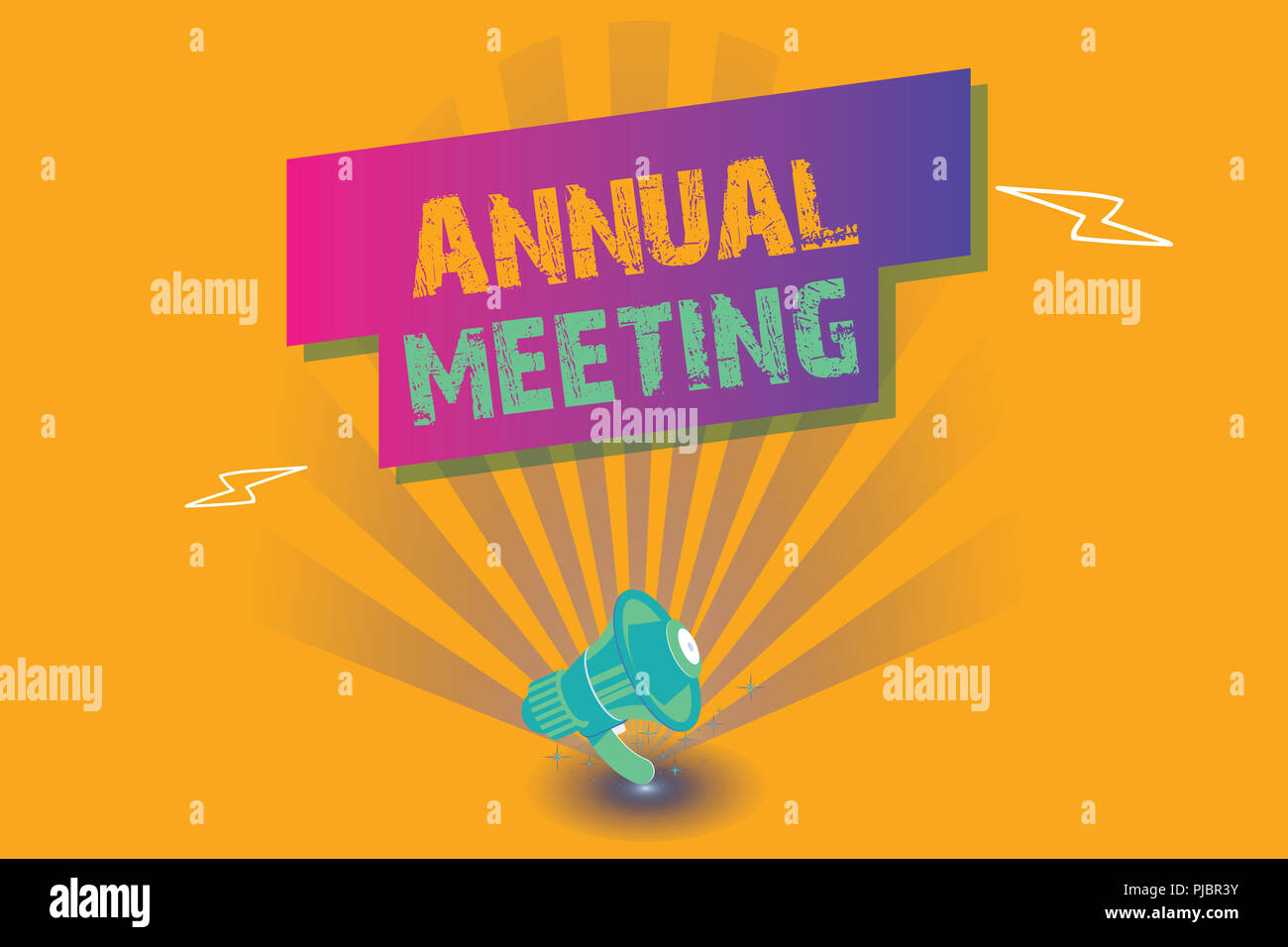 Conceptual hand writing showing Annual Meeting. Business photo text ...