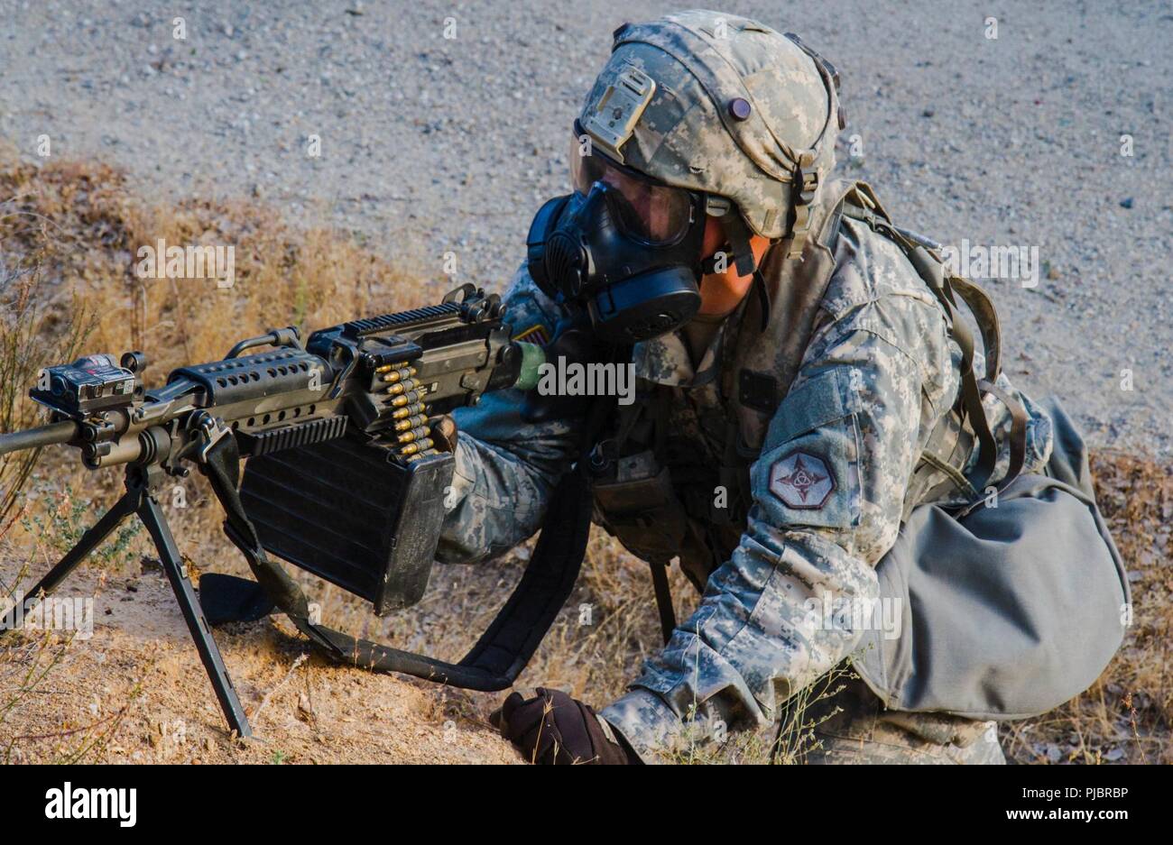 FORT HUNTER LIGGETT, CALIFORNIA - Pvt. Jacob Booth, from the 890th ...