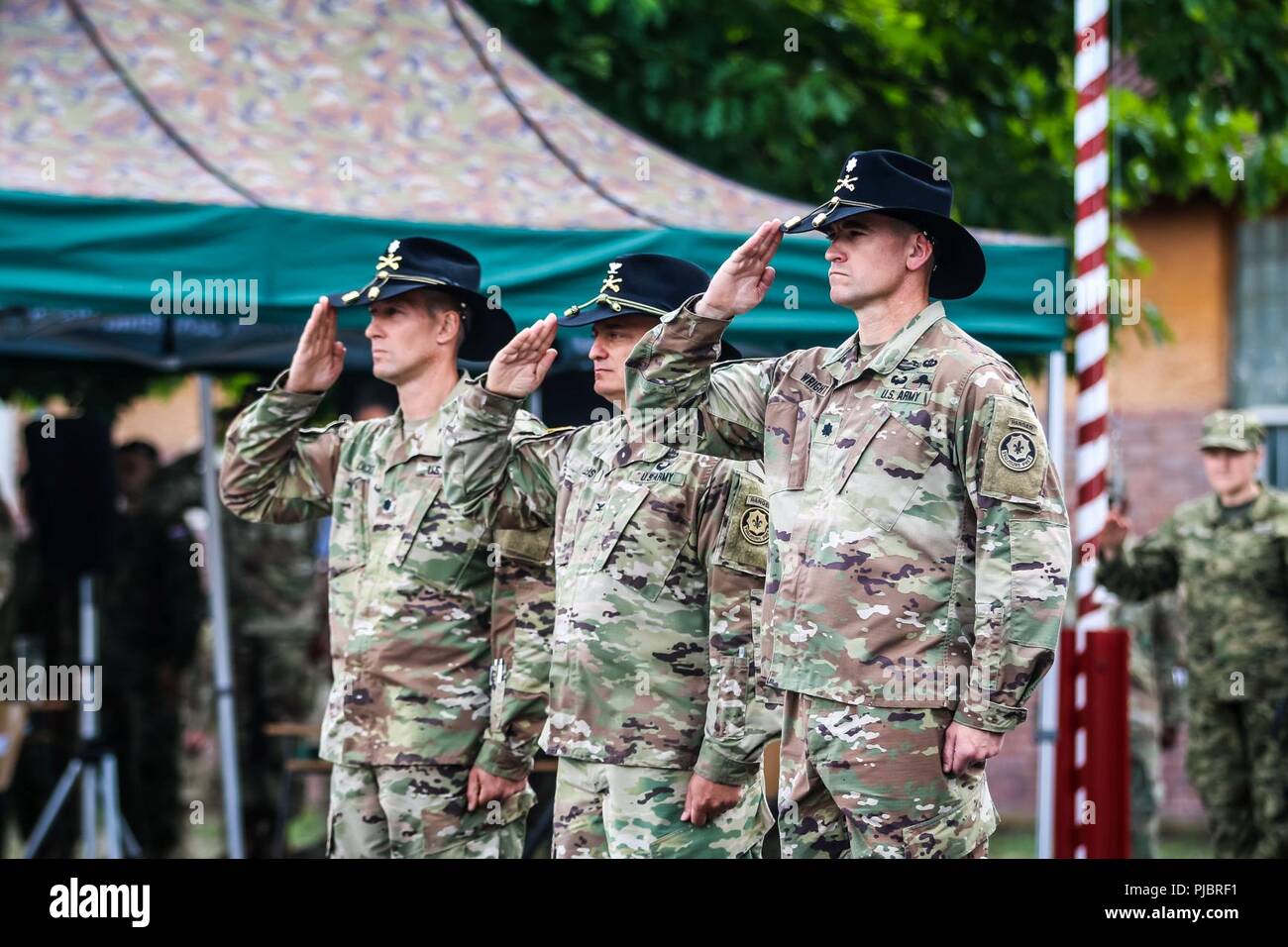 (left to right) Lt. Col. Adam Lackey, Col. Patrick Ellis, and Lt. Col ...