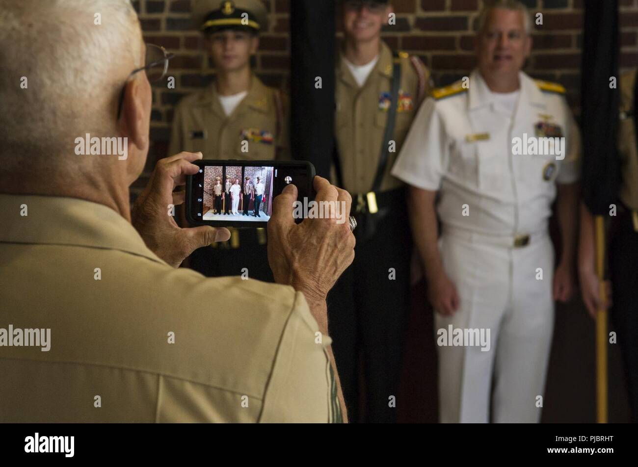 FAYETTEVILLE, Tenn. (July 14, 2018) Rear Adm. Andrew Mueller poses for ...