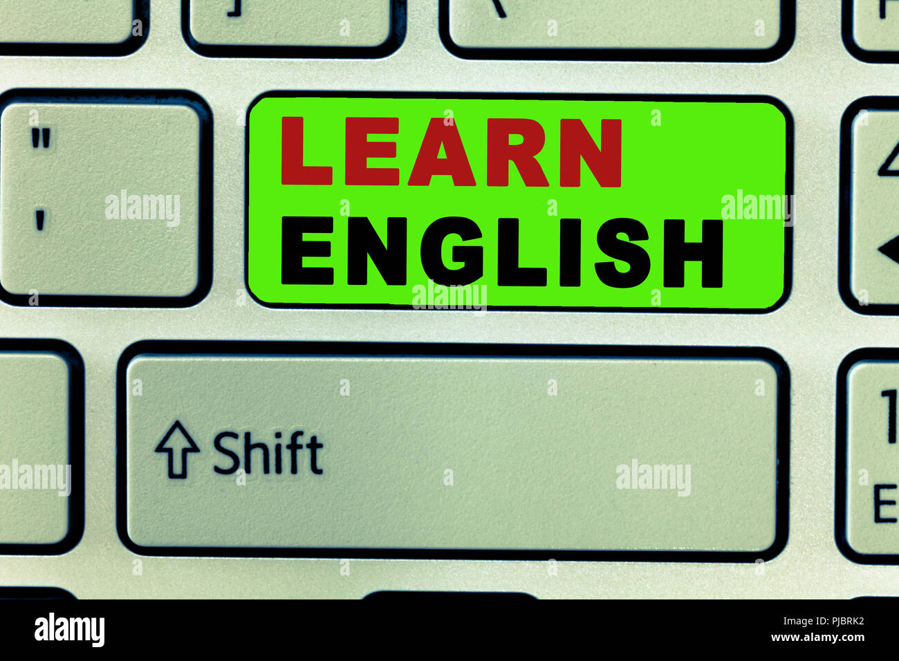 Text sign showing Learn English. Conceptual photo Universal Language ...