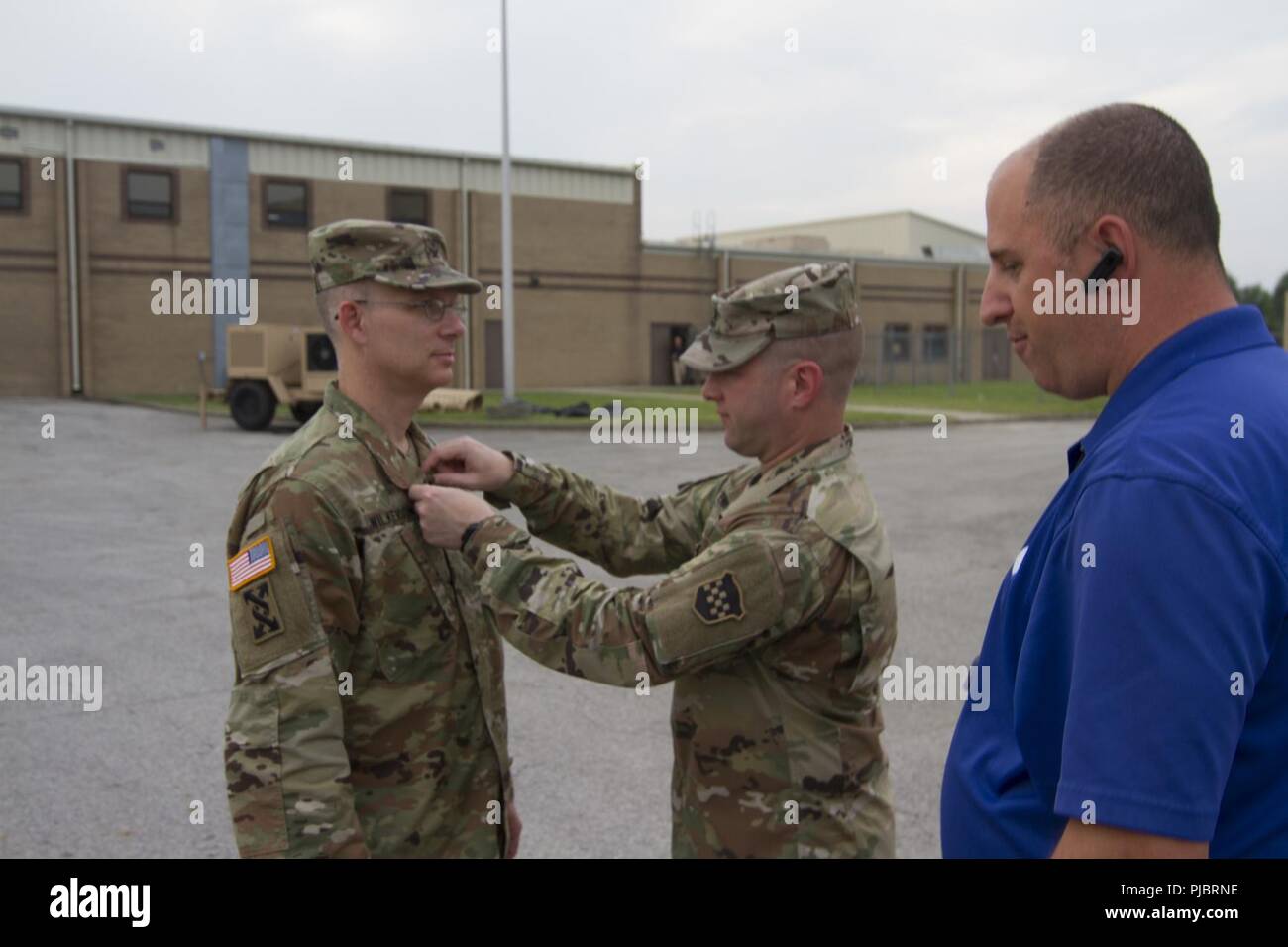 U.S. Army Reserve Sgt. 1st Class Steven Engle, first sergeant of the ...