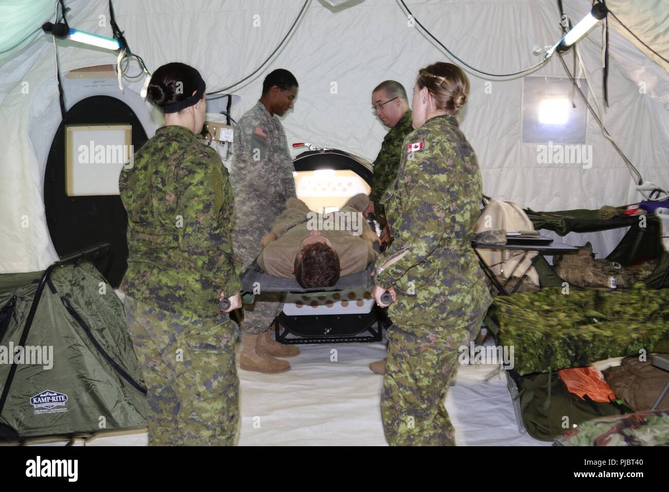 Soldiers from the U.S. Army Reserve’s 628th Forward Surgical Team out ...