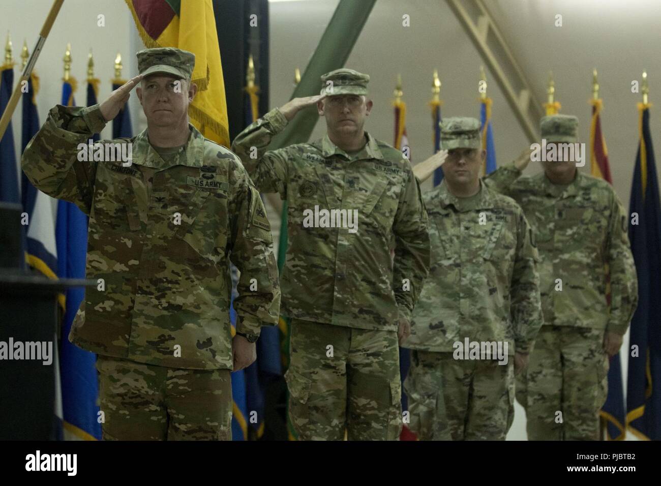 Senior leaders of the 2nd Brigade, 1st Armored Division, and the 155th ...