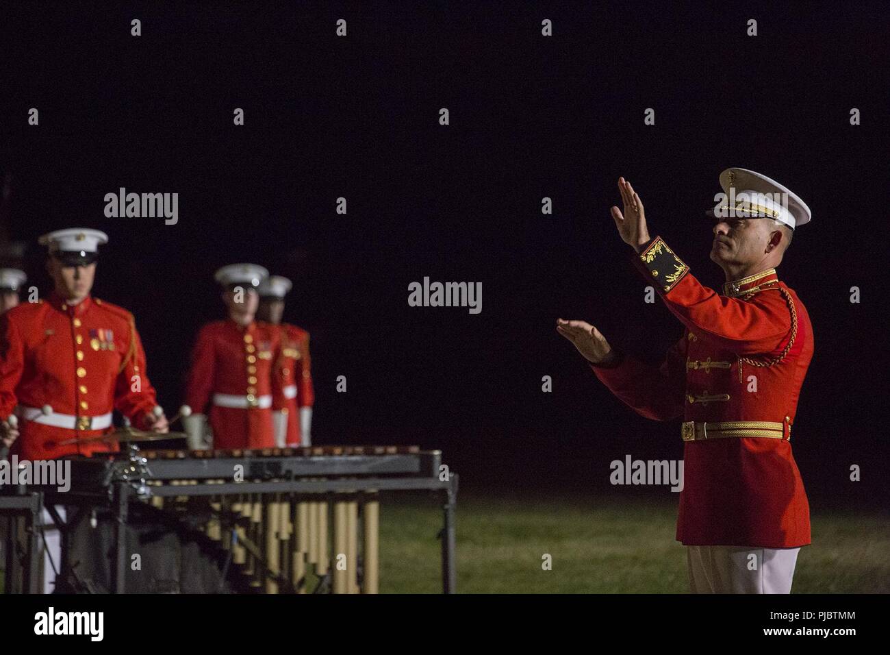 Major Christopher Hall, commanding officer, “The Commandant’s Own,” U.S ...