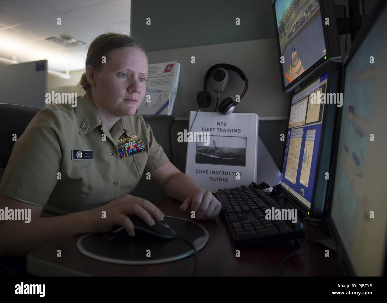 NEWPORT, R.I. (July 11, 2018) Lt. Katie Swant of Idaho, an Advanced ...