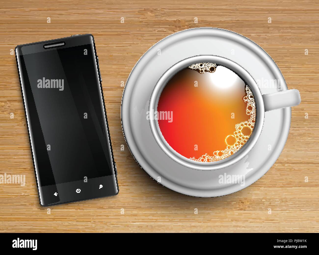 Office table top with magazine Stock Vector Images - Alamy