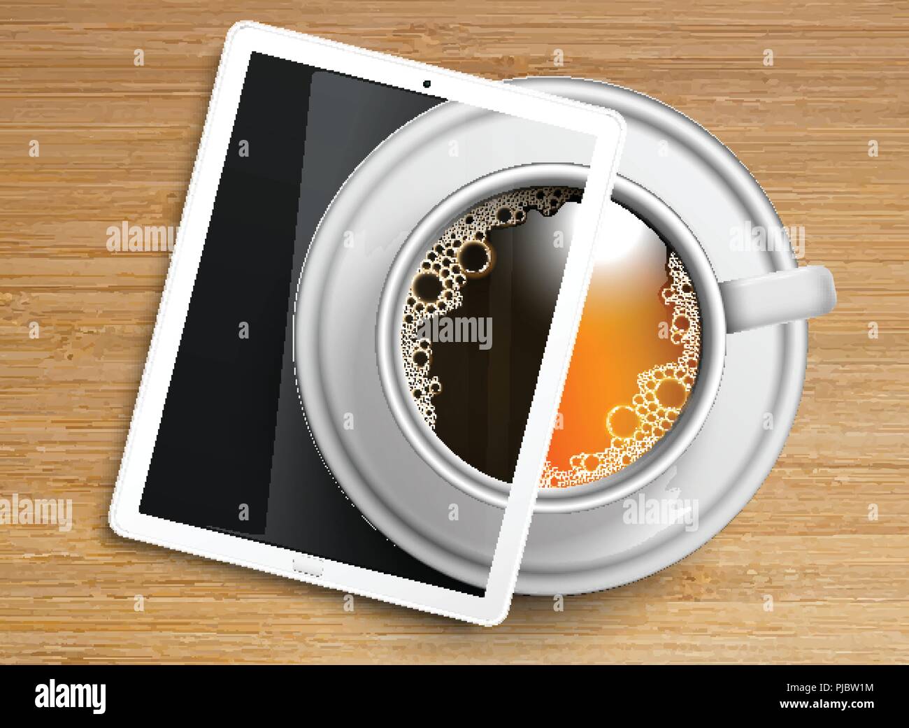 Coffee tea time top Stock Vector Images - Alamy