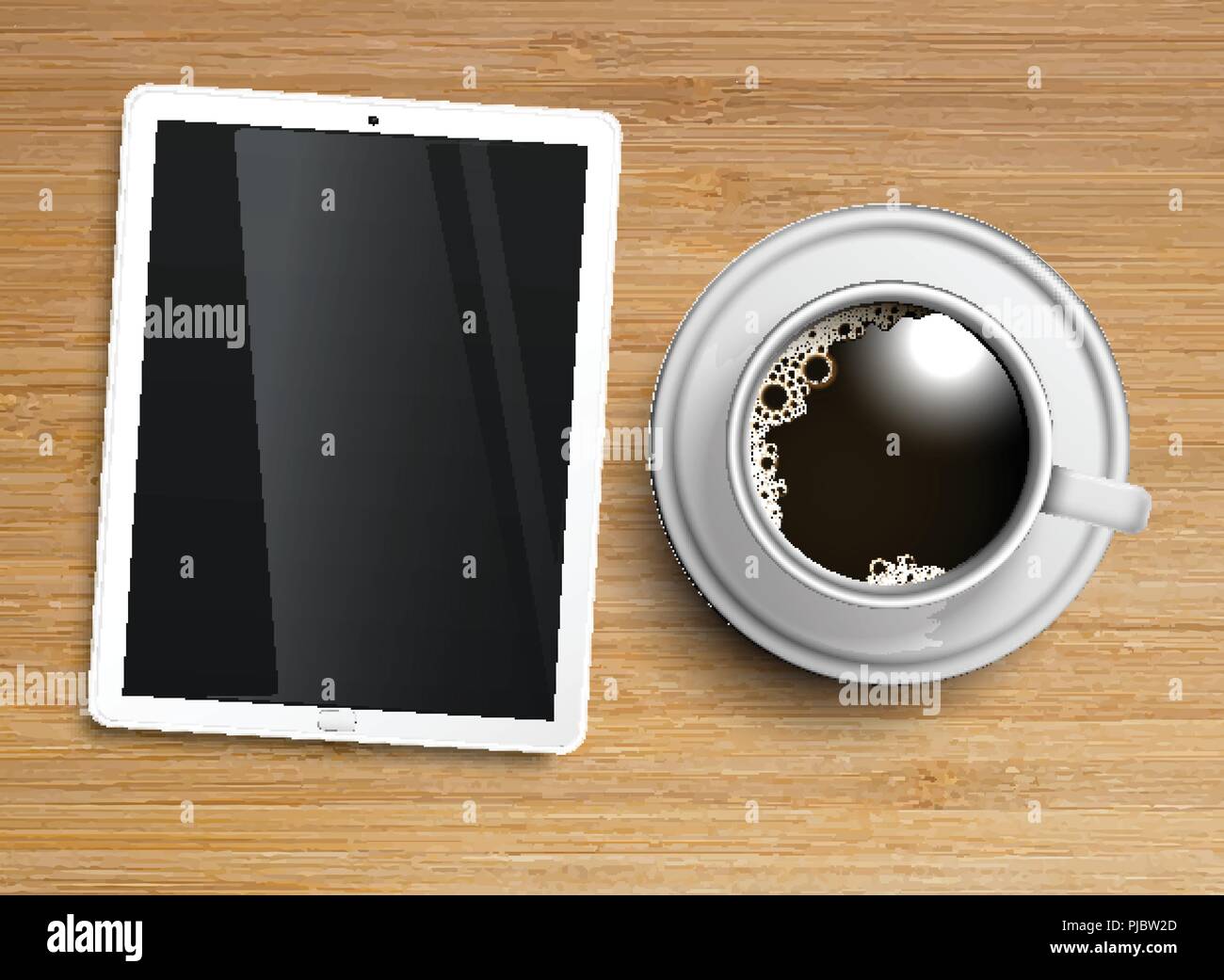 Wooden black table clock Stock Vector Images - Alamy