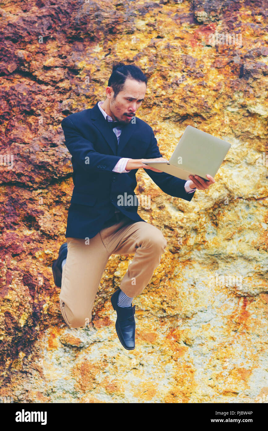 crazy business concept with businessman Stock Photo - Alamy