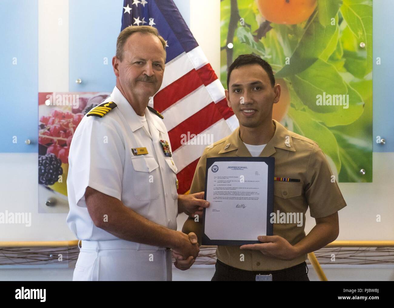 FORT BELVOIR, VA.-- (July 11, 2018)-- Sailors of "Team Belvoir" stand ...