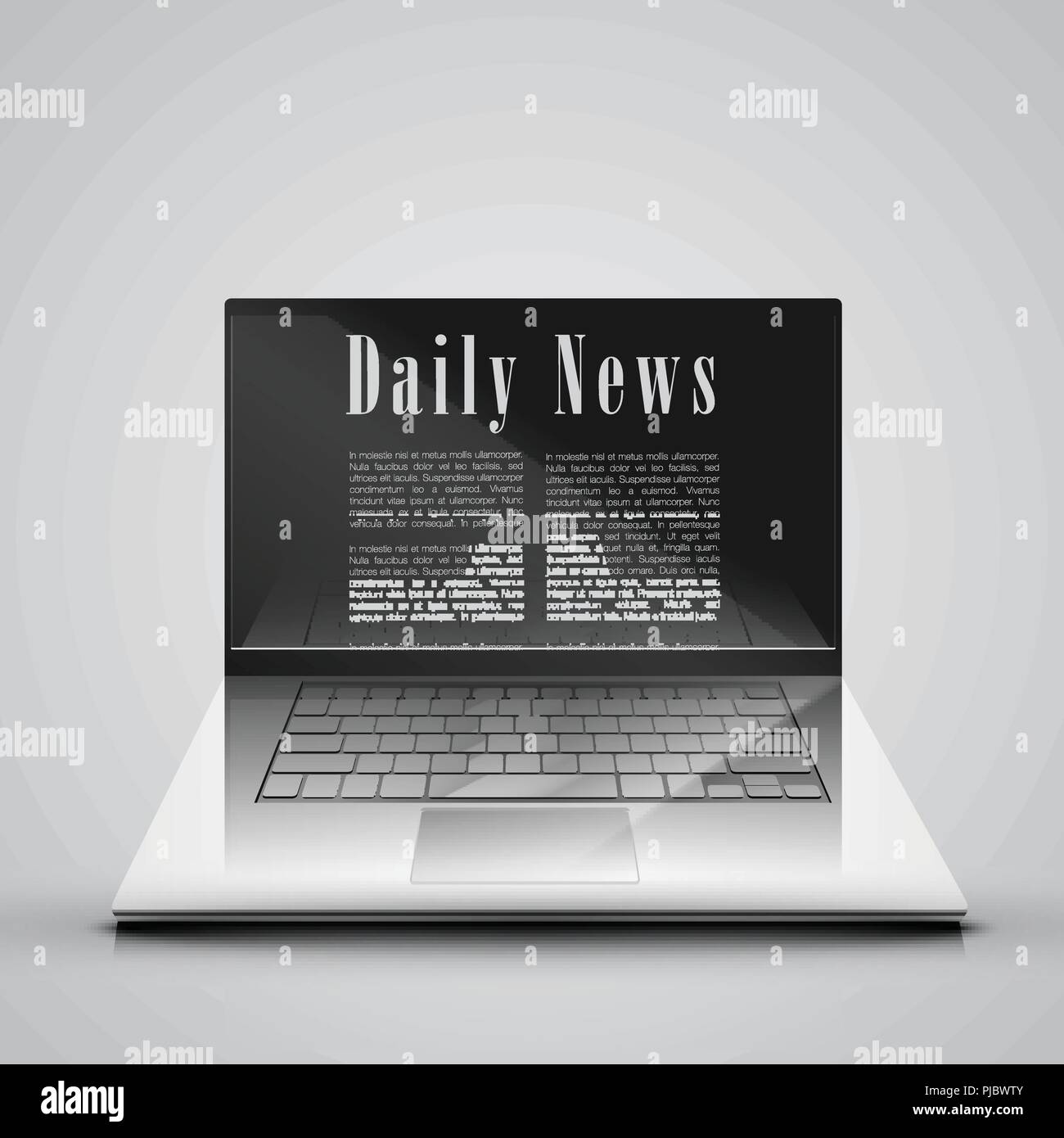 News on the computer, vector illustration Stock Vector Image & Art - Alamy
