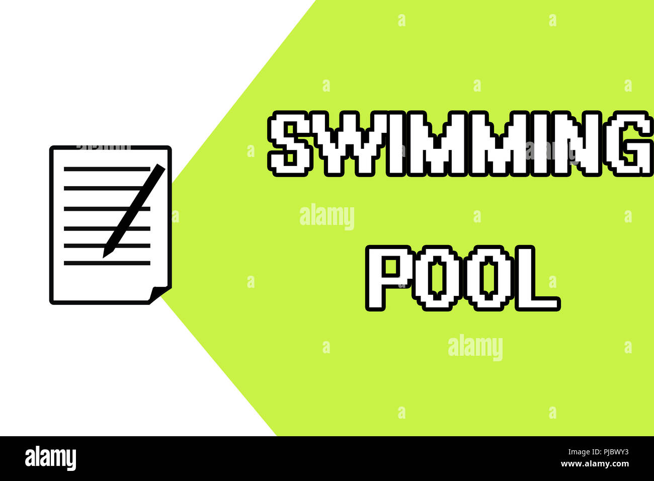 Handwriting text writing Swimming Pool. Concept meaning Structure ...