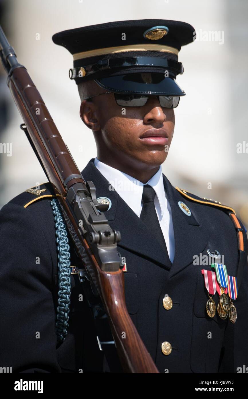 A U.S. Army Soldier stands as a sentinel at the Tomb of the Unknown ...
