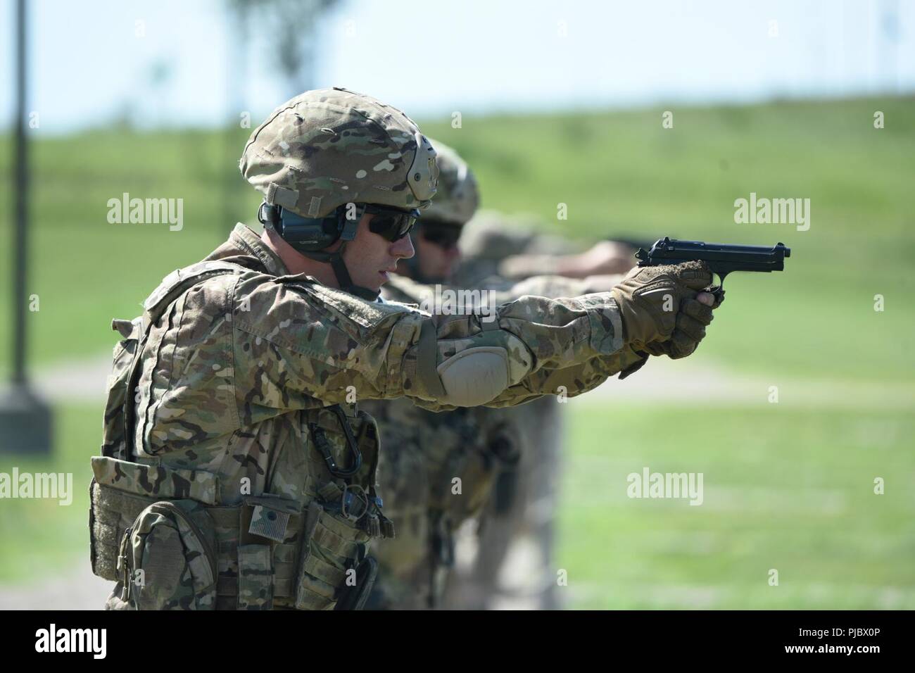 Staff Sgt. Tanner Hart, of the 219th Security Forces Squadron, takes ...
