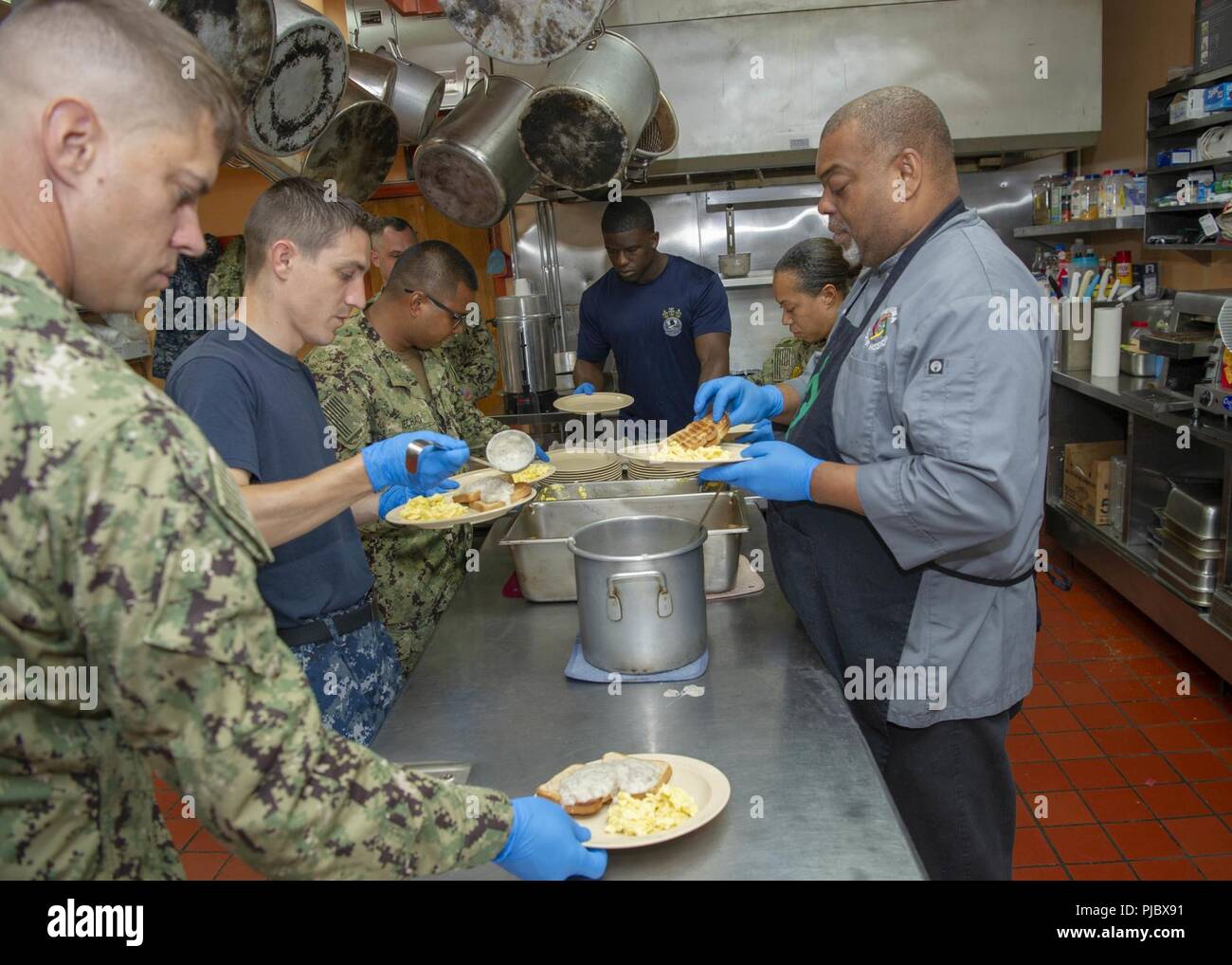 (July 3, 2018) Sailors assigned to the Nimitz-class aircraft carrier ...