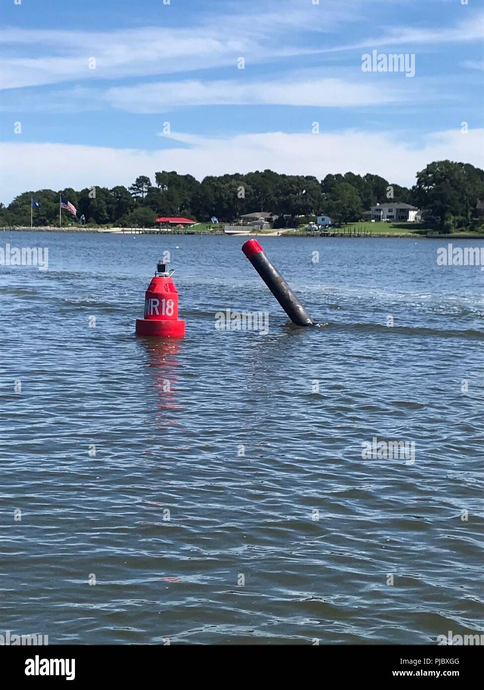 Pictured is Broad Bay Channel Day Beacon 18 (LLNR 10420) located in ...