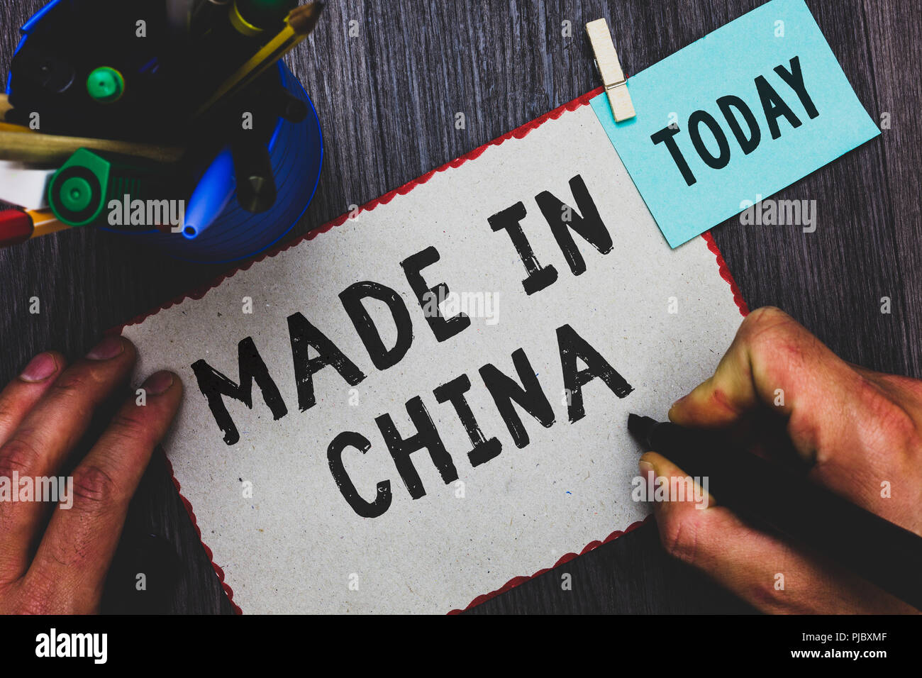 Conceptual hand writing showing Made In China. Business photo text ...