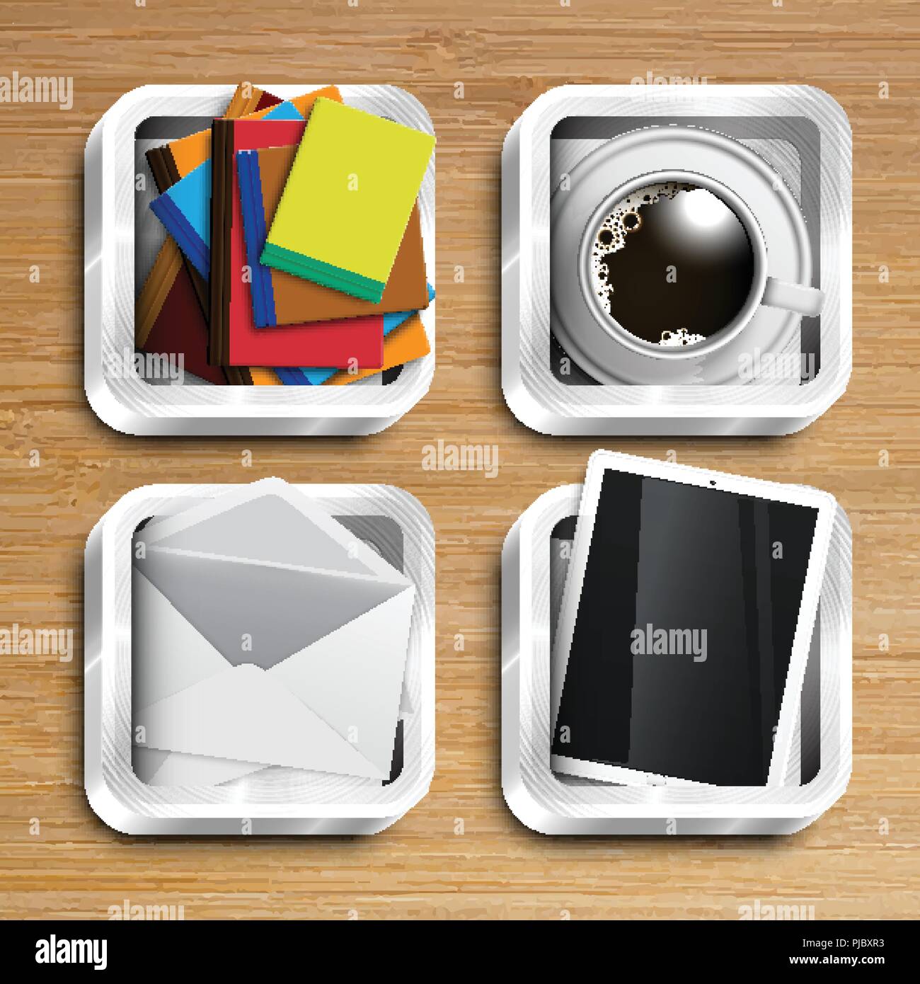 Realistic app icon, vector Stock Vector Image & Art - Alamy