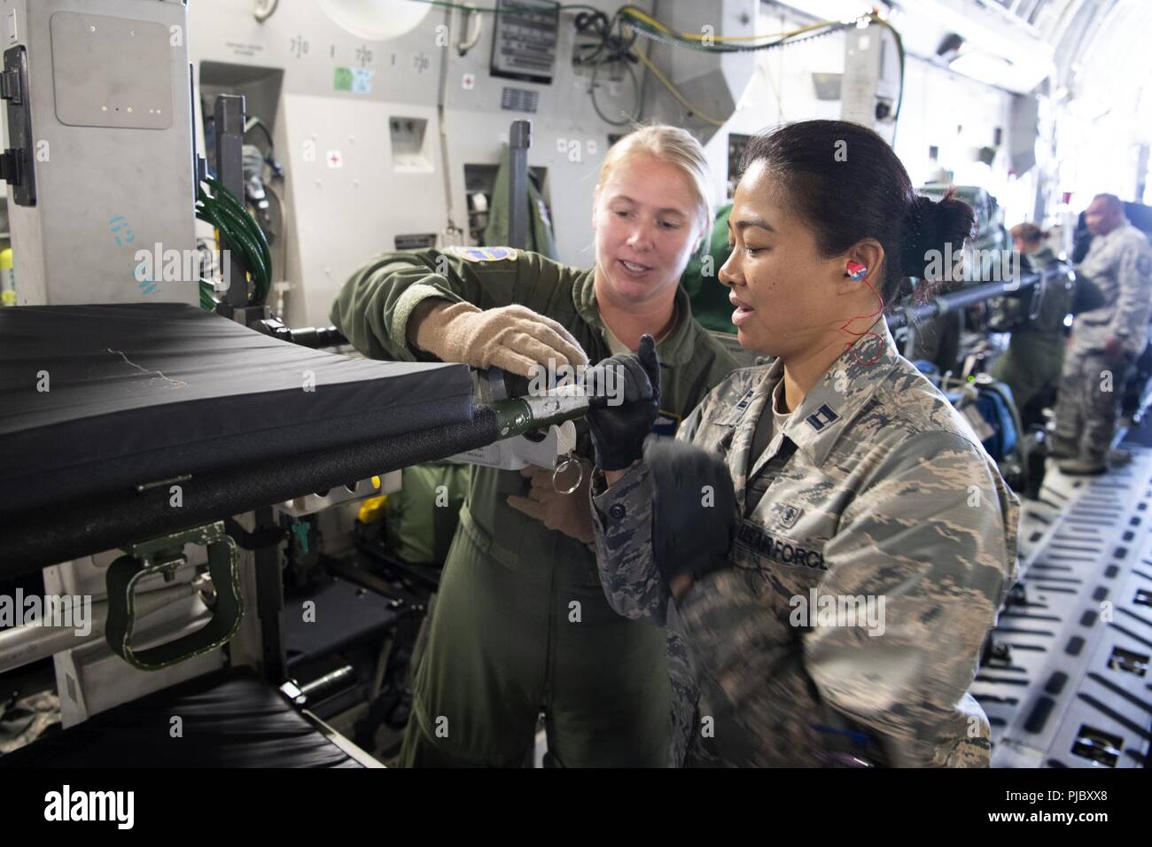 U.S. Air Force Master Sgt. Michelle Geers, an aeromedical evacuation ...