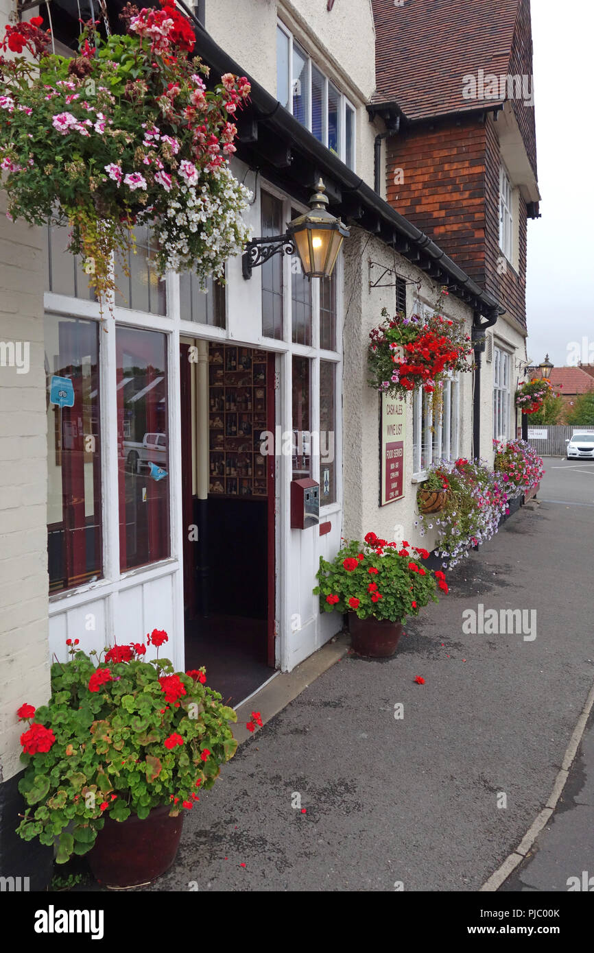Window box displaying colourful flowers on the exterior of a typical ...