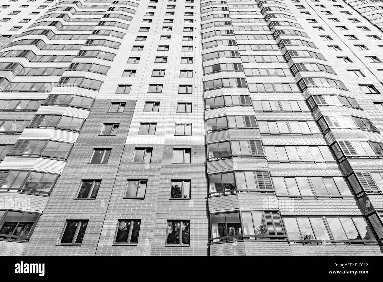 Exterior of the new apartment building under construction Stock Photo ...