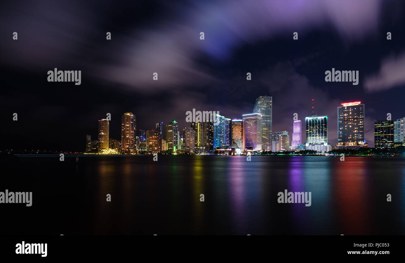 MIAMI, FLORIDA - CIRCA SEPTEMBER 2018: View of Downtown Miami, and ... MIAMI, FLORIDA - CIRCA SEPTEMBER 2018: View of Downtown Miami, and ...