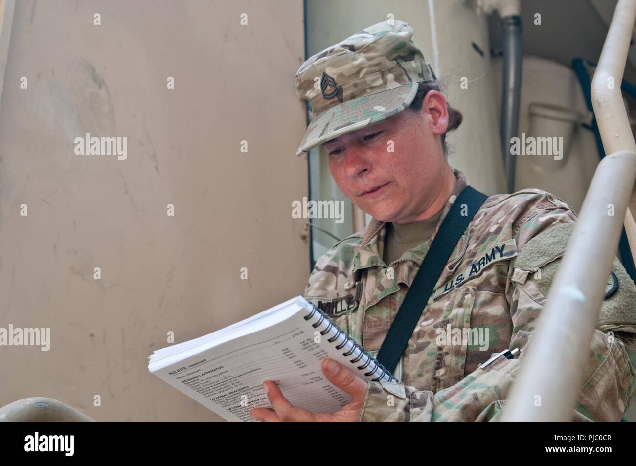 U.S. Army Reserve Soldier, Sgt. 1st Class Jessica Miller, a water ...