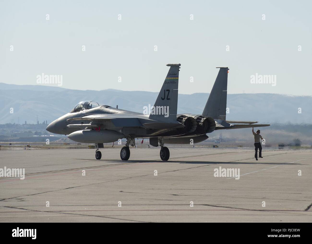 An F-15C assigned to the 122nd Fighter Squadron, 159th Fighter Wing, Naval Air Station Joint ...