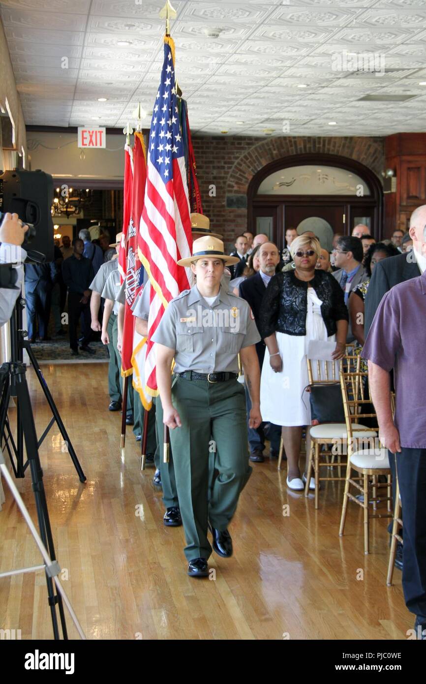 A color guard made up on park rangers from the U.S. Army Corps of ...