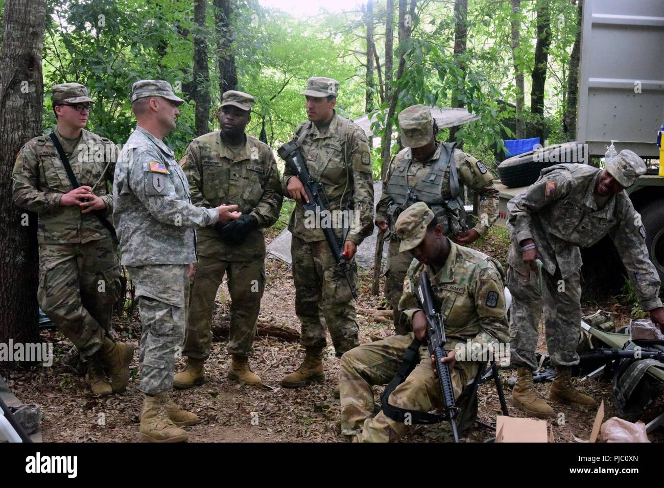 In this image, released by the U.S. Army Reserve, Soldiers with the ...