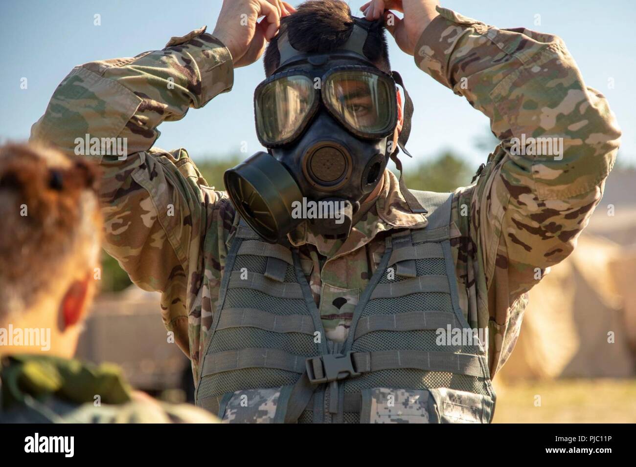 Combat Ready Soldiers With Masks