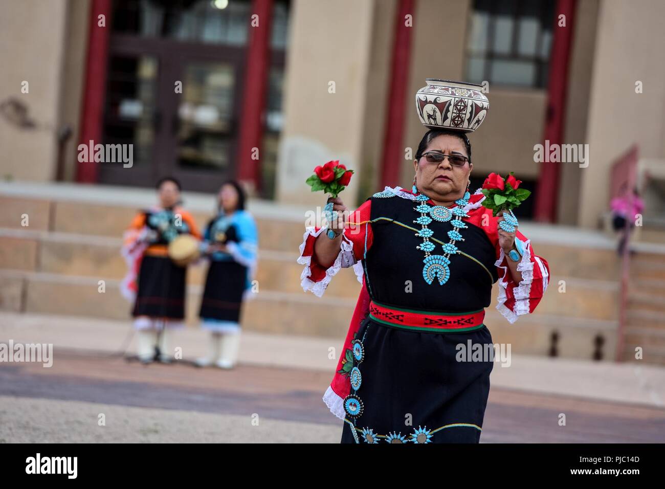 The Zuni Olla Maidens perform ceremonial dance in Gallup, New Mexico ...