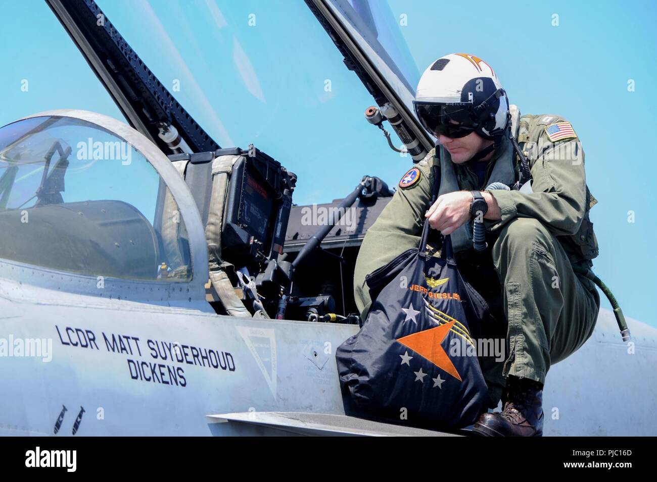 ATLANTIC OCEAN (July 17, 2018) A pilot, assigned to the "Sunliners" of ...