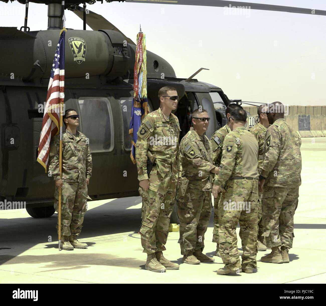 The Task Force Destiny Commander and Command Sergeant Major ...