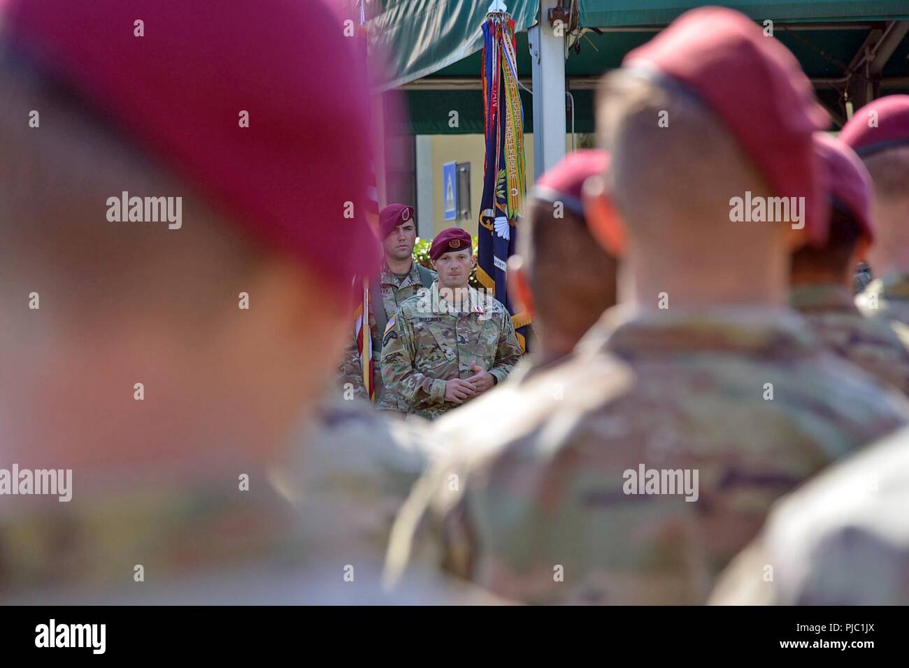 U.S. Army Command Sgt. Maj. Christopher Mullinax, outgoing Command Sgt ...